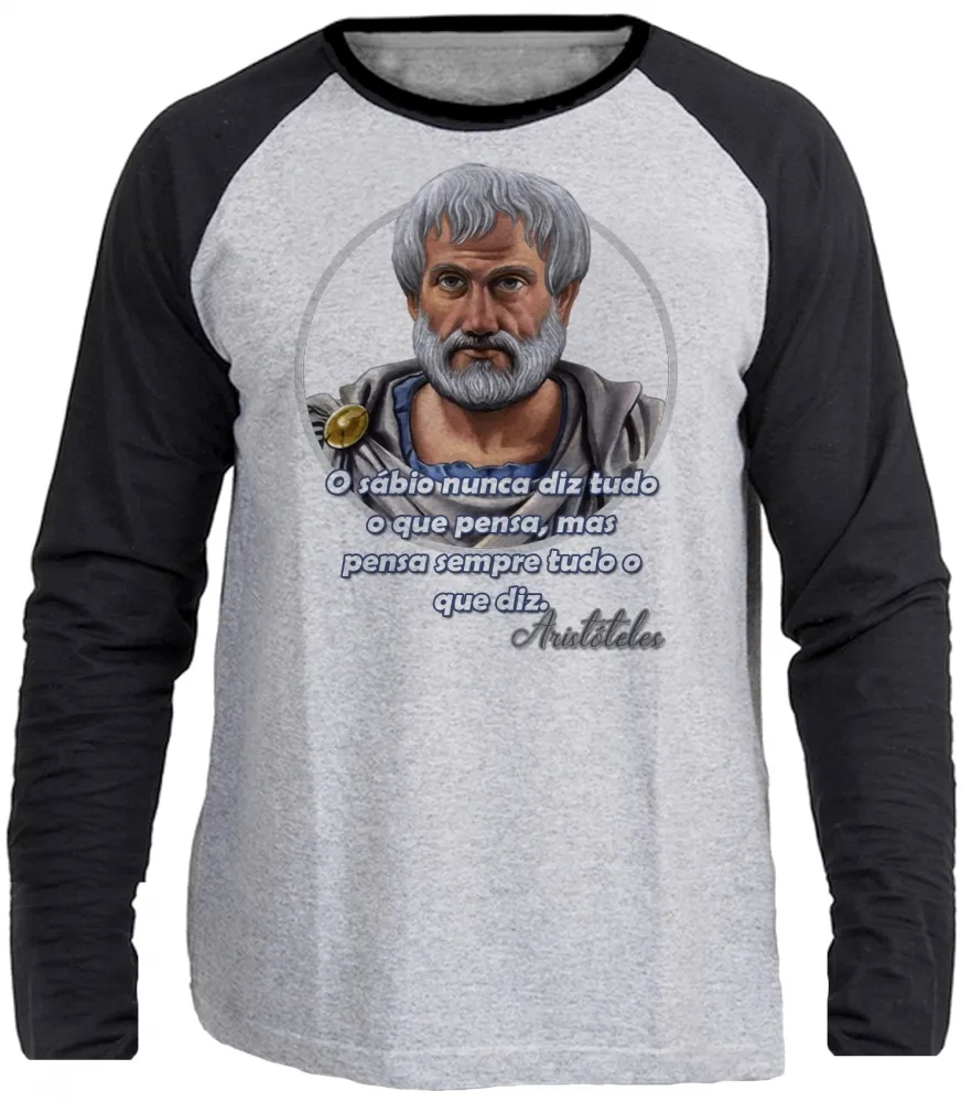 Empório Dutra - Camiseta manga longa Infantil ou Adulto Aristóteles ...