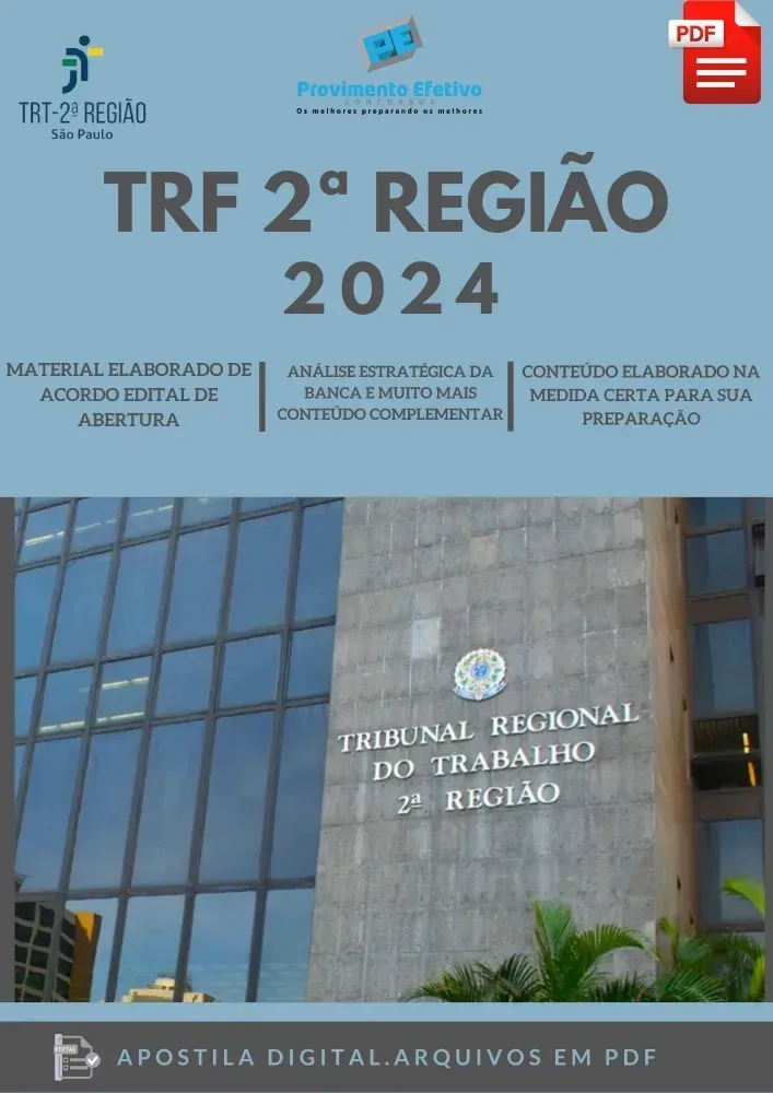 Provimento Efetivo Concursos - Apostila TRF 2ª Região Analista Área ...