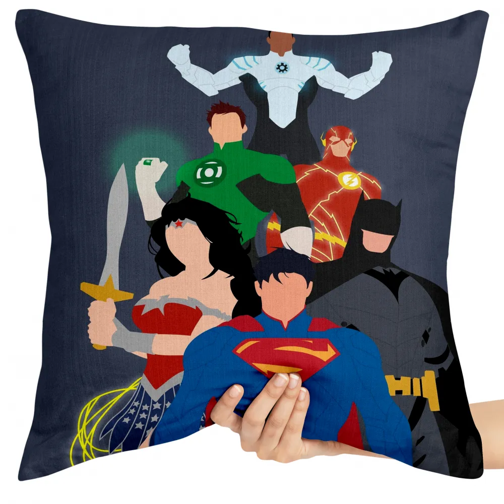 Empório Dutra - Almofada Liga da Justiça desenho minimalista