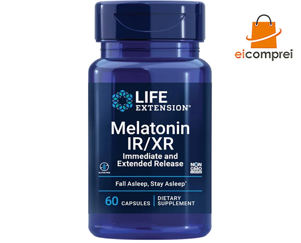 EiComprei - Melatonina IR/XR (liberação rápida e lenta), 1.5mg, 60 ...