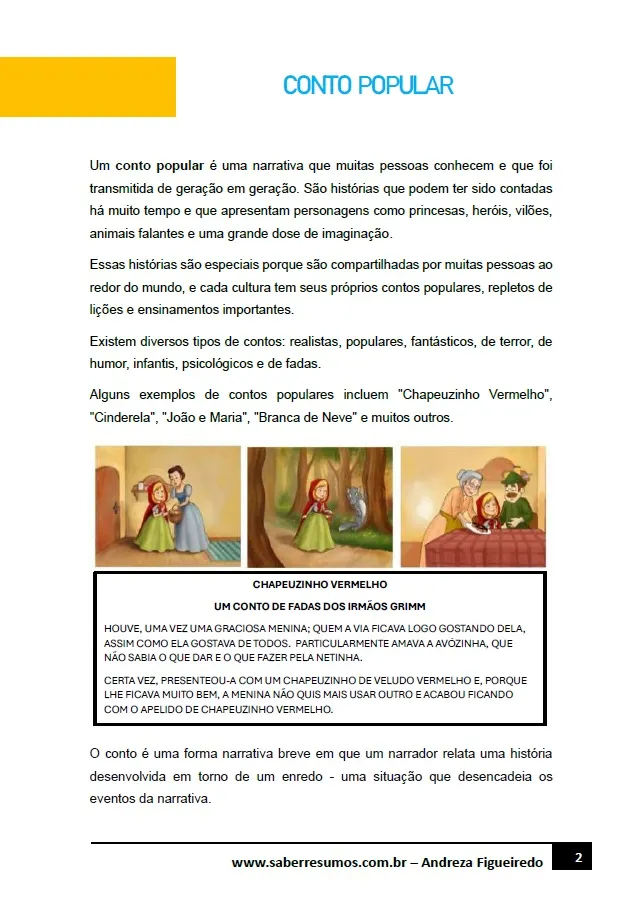 www.saberresumos.com.br - 326 - Português - Produção Textual - Conto ...