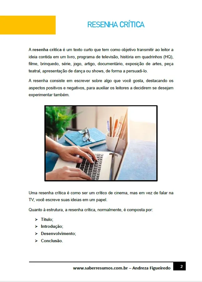 www.saberresumos.com.br - 329 - Português - Produção Textual - Resenha ...