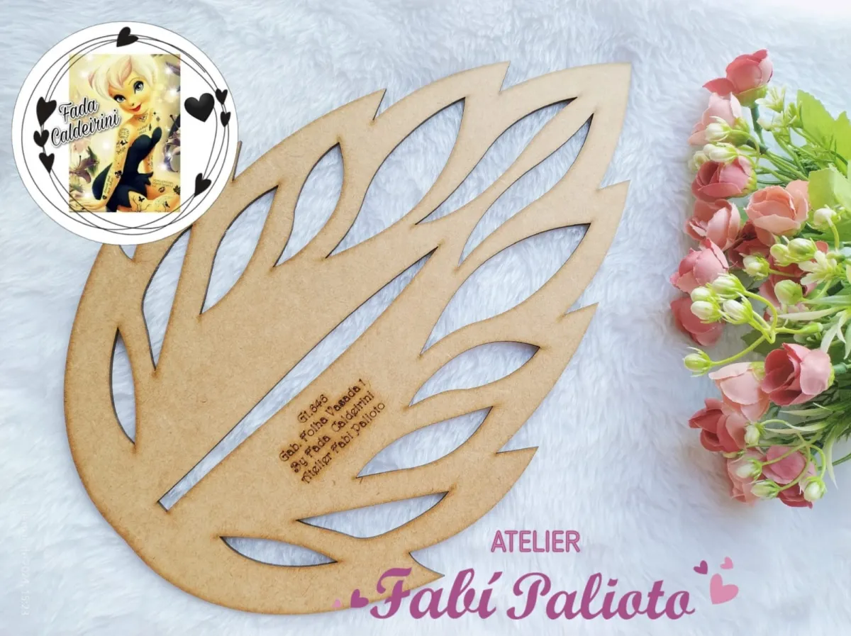 Atelier Fabi Palioto - G1.646 Gabarito de Moldes em MDF Folha Vasada 1 ...