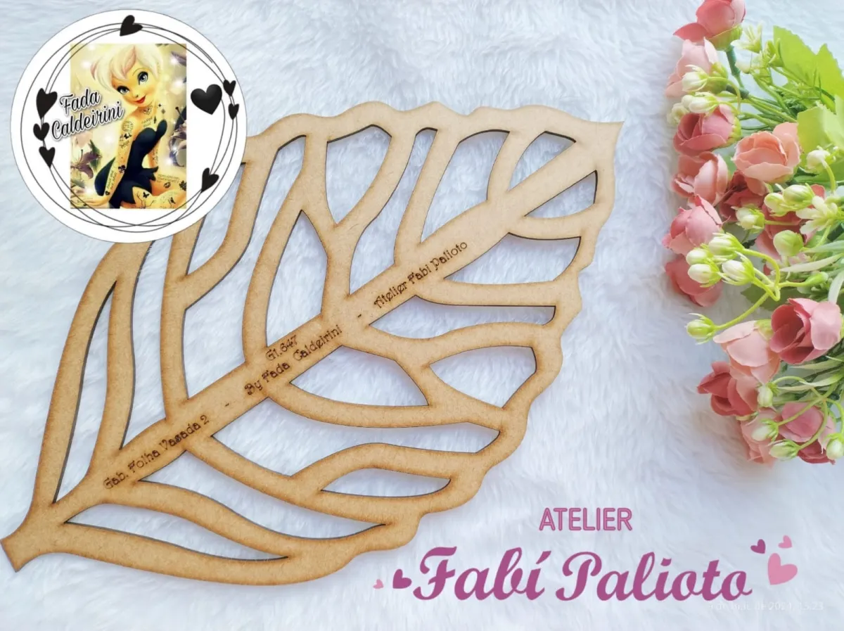 Atelier Fabi Palioto - G1.647 Gabarito de Moldes em MDF Folha Vasada 2 ...