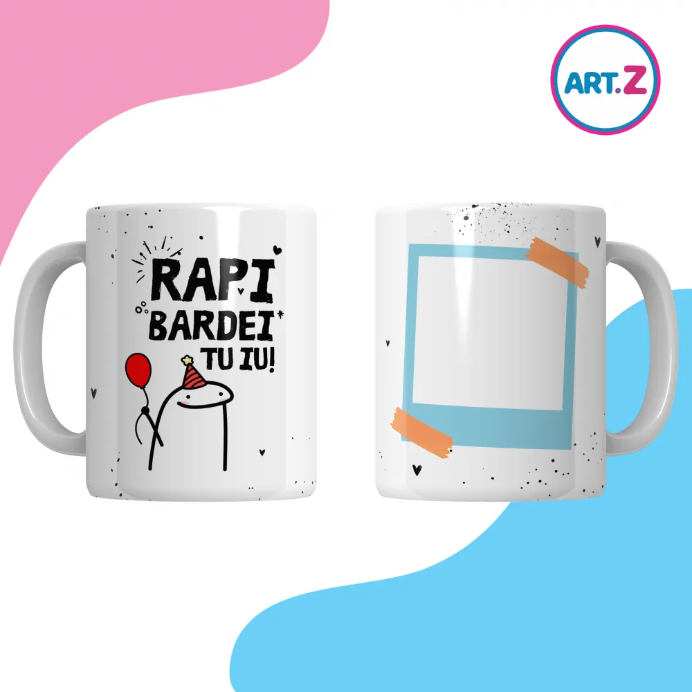 ArtZ Presentes Personalizados - Caneca Rapi Bardei Tu iu Azul