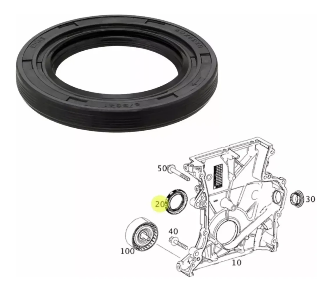 Paulista Imports - Retentor Virabrequim Mercedes - Motor 274 - Original ...