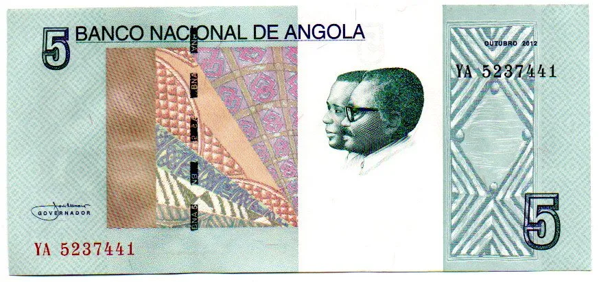Numis Market - Angola - 5 Kwanzas - Cédula Estrangeira - Sob