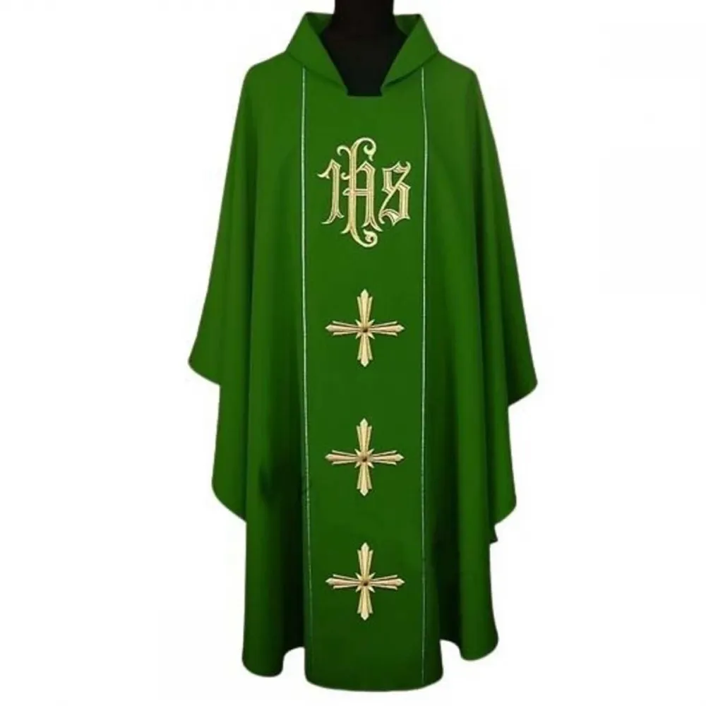 Vaneli Confecções Litúrgicas - Casula Galão Bordado JHS 7 em Cores ...