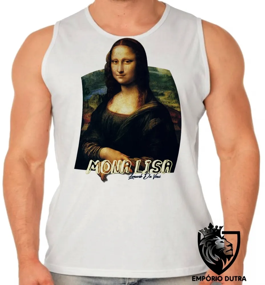 Empório Dutra - Camiseta Regata adulto ou infantil Mona Lisa Leonardo ...