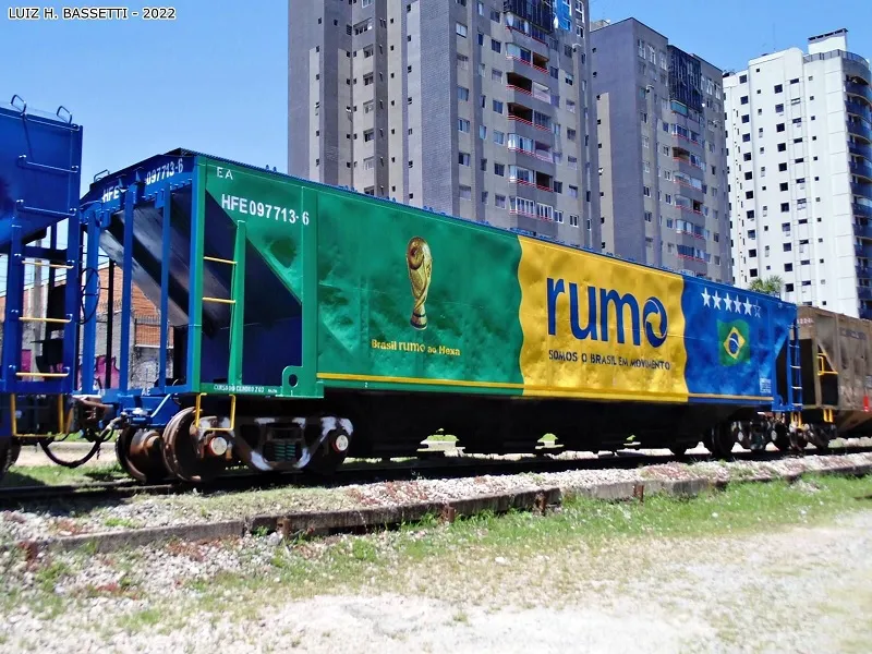 Estação Hobby - MC507 Vagão HFE "Brasil rumo ao Hexa" da RUMO Decalque ...