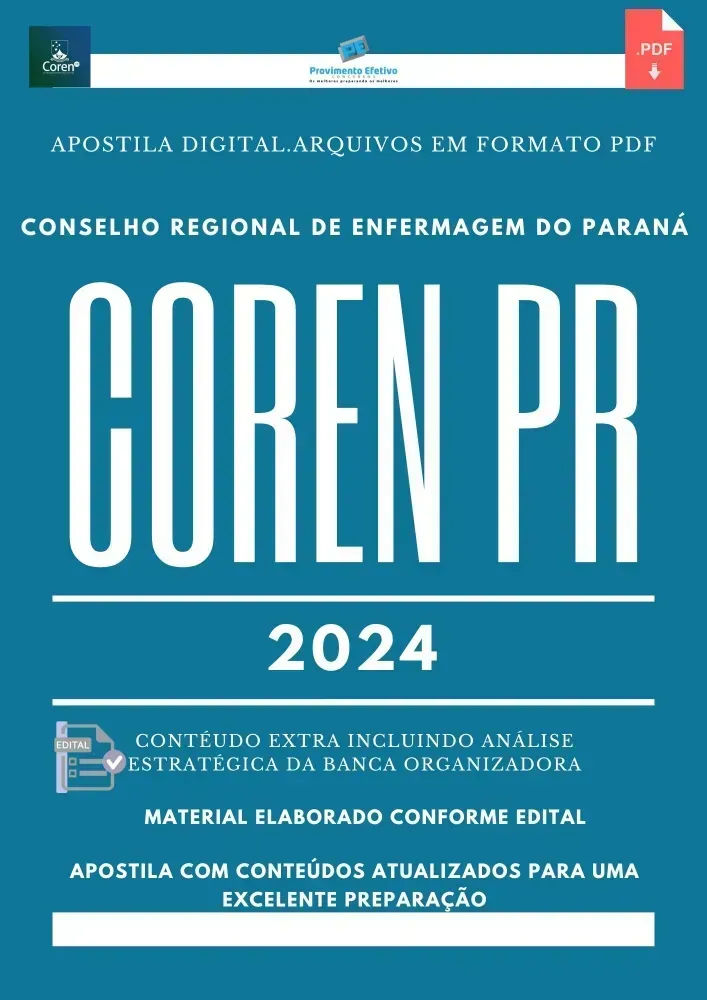 Provimento Efetivo Concursos - Apostila COREN PR Analista Tecnologia da ...