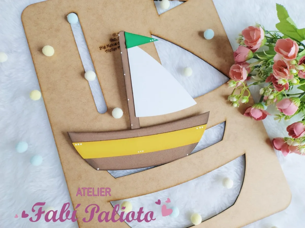 Atelier Fabi Palioto - G1.705 Gabarito de Moldes em MDF Barco Big Meios ...