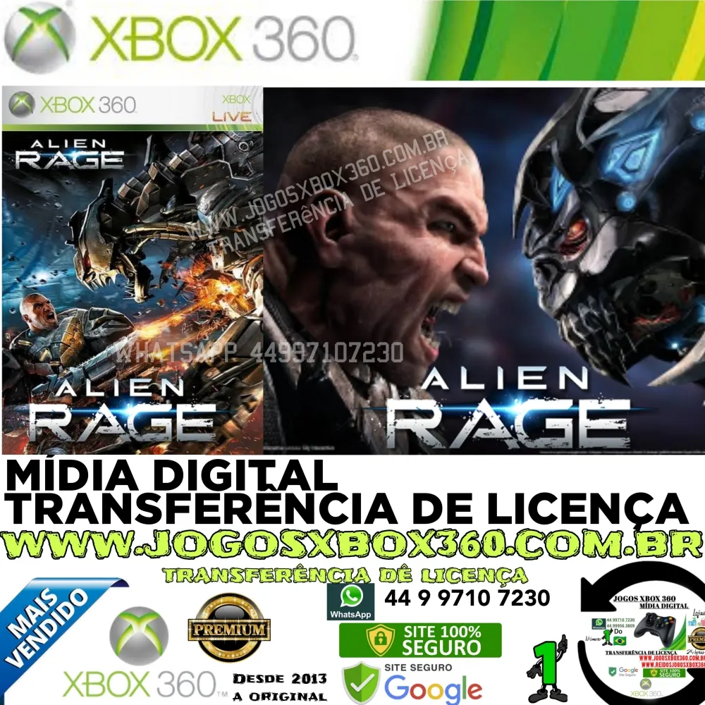 Jogos Xbox 360 transferência de Licença Mídia Digital - Alien Rage arcade