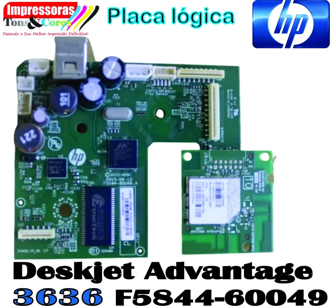 Impressoras tons e cores - Placa Logica Hp Deskjet Ink Advantage 3636 ...