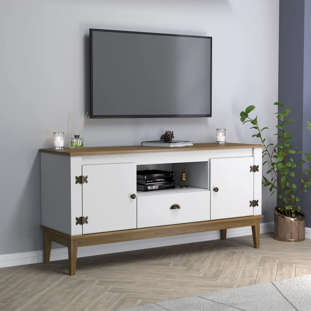 Loja C Moveis e Decoração - Rack – Colonial 1350x660x410 Mm 2 Portas 1 ...