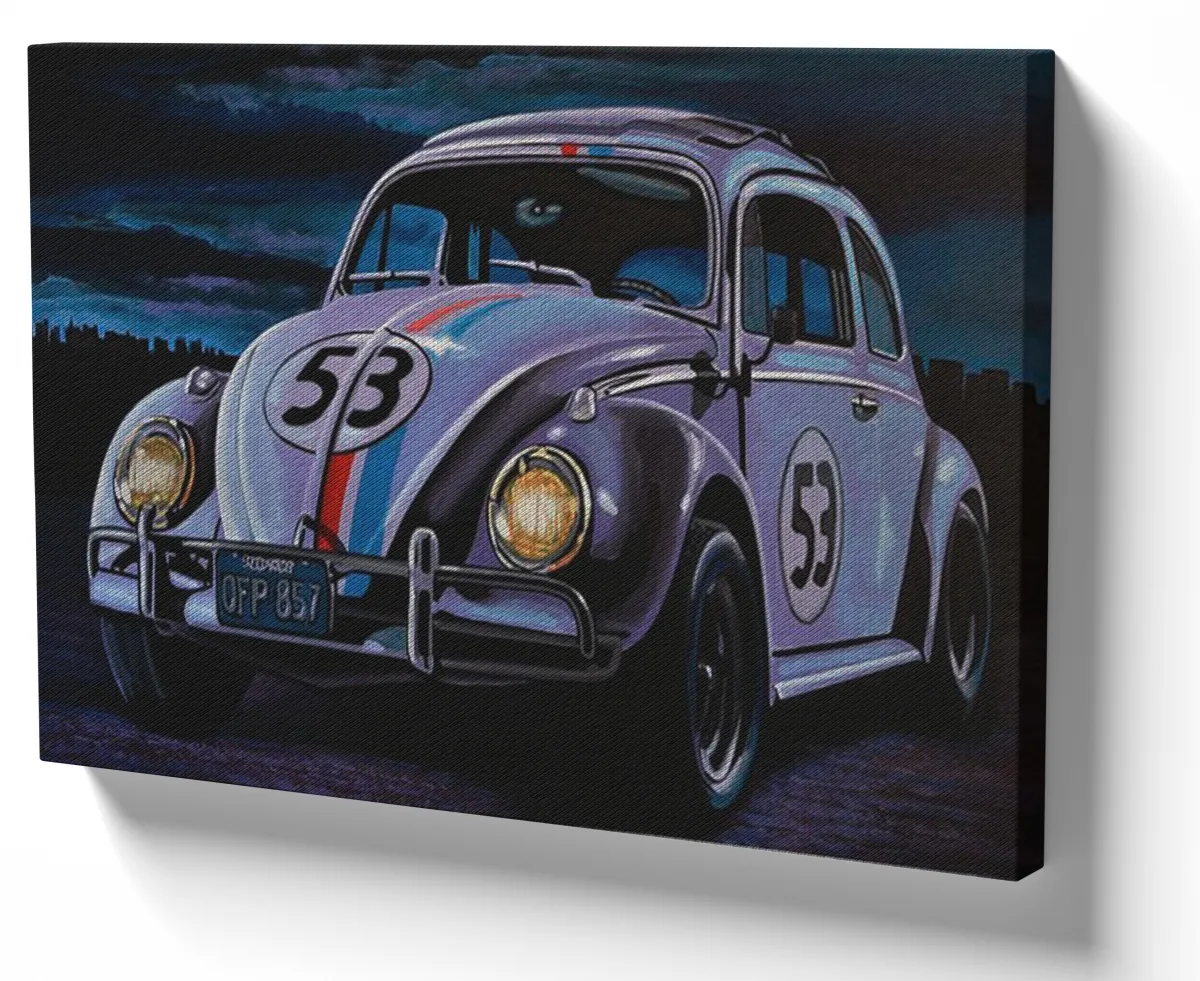 Empório Dutra - Quadro decorativo tela fusca herbie fuca volkswagen