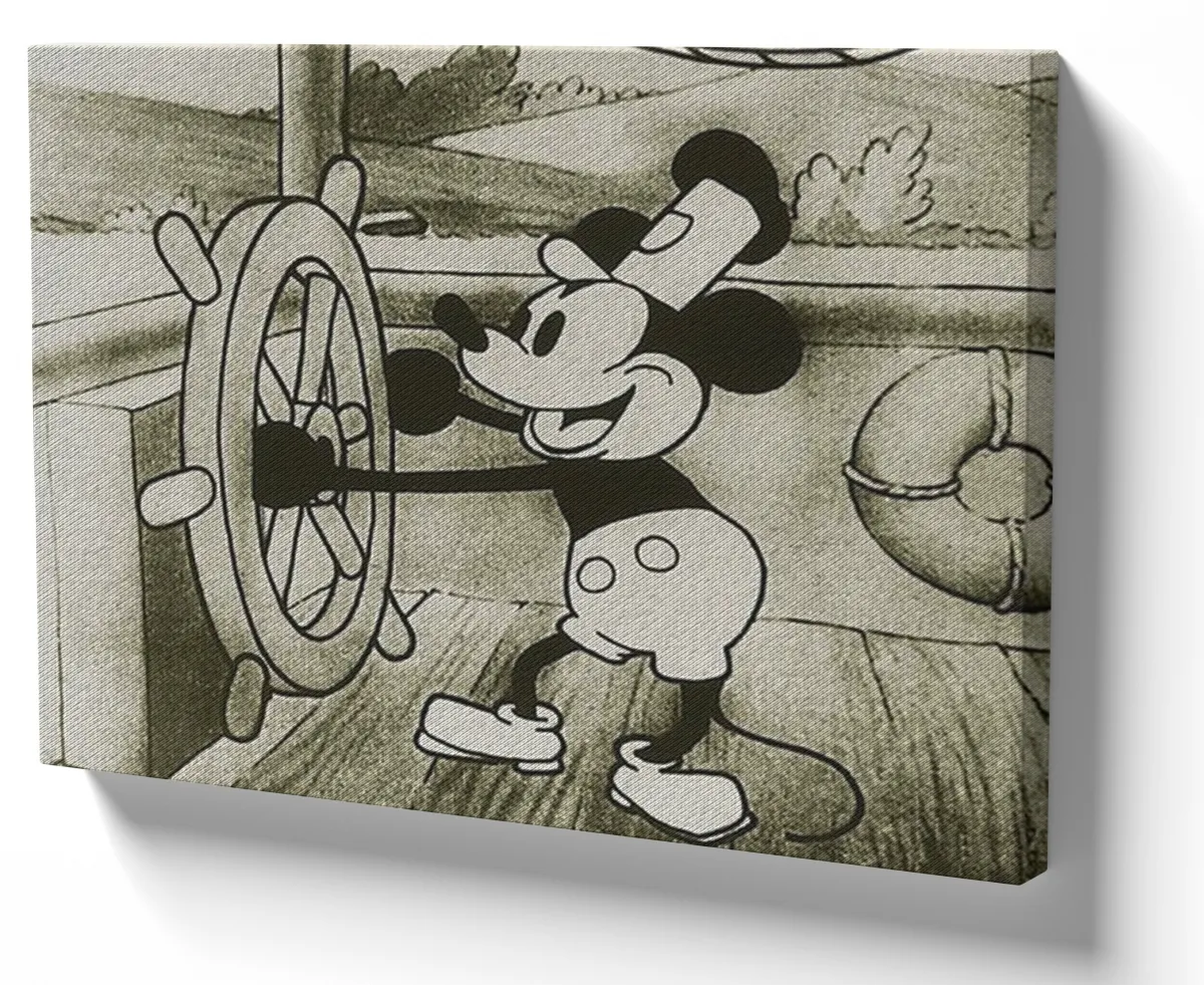 Empório Dutra - Quadro decorativo tela Mickey mouse antigo