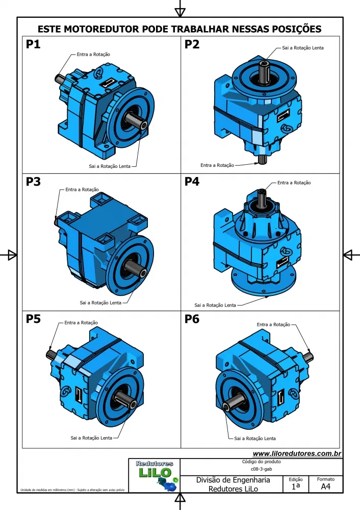 Redutores Lilo - Redutor de Velocidade C07 1:278,44 Coaxial WCG20 Weg ...