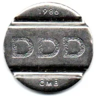 Numis Market - Ficha Telefônica - 1986 - DDD - CMB - Sistema Telebrás