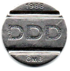 Numis Market - Ficha Telefônica - 1988 - DDD - CMB - Sistema Telebrás