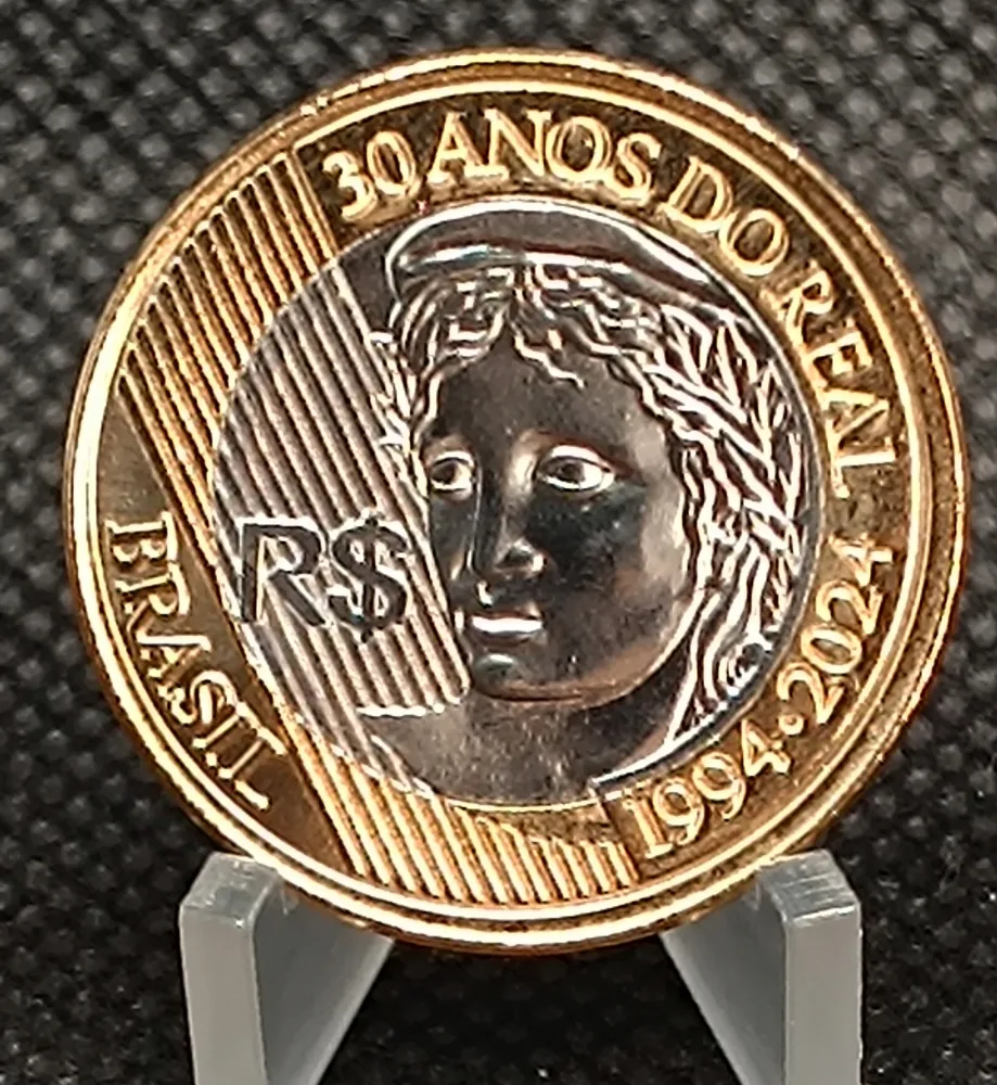 Contagem Numismática - Moeda 1 Real 30 Anos Do Plano Real Ano 2024 * Fc