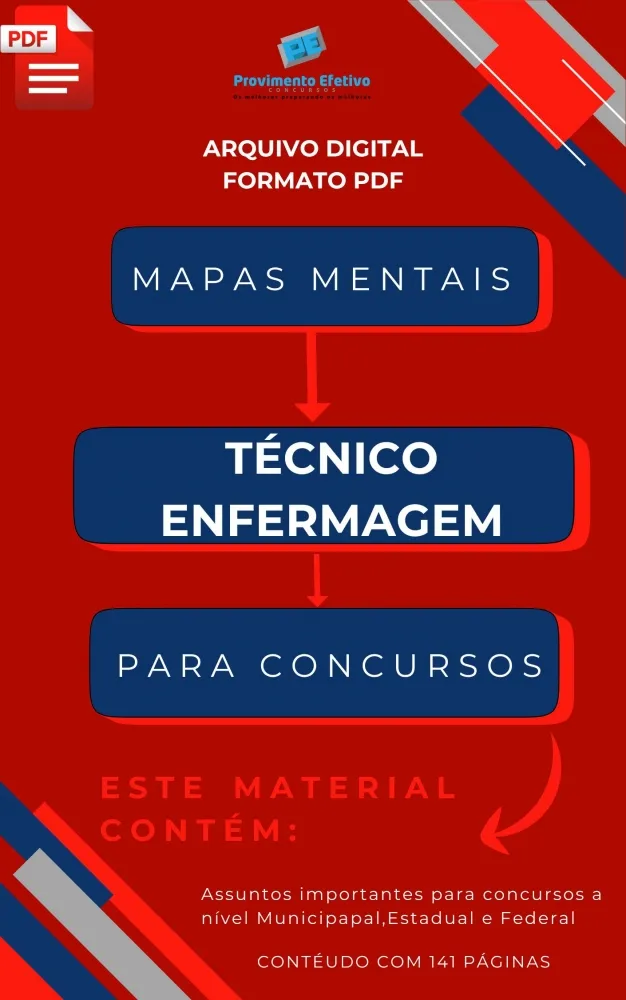 Provimento Efetivo Concursos - Mapas Mentais Técnico de Enfermagem para Concursos