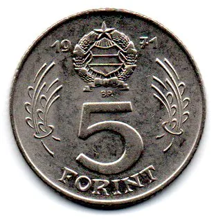 Numis Market - Hungria - 1971 - 5 Forint - Sob