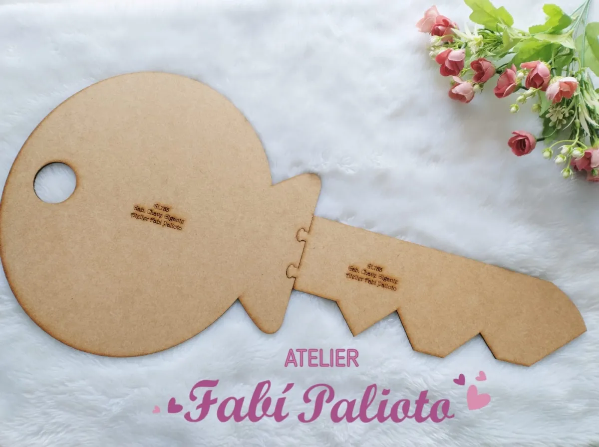 Atelier Fabi Palioto - 1.783 Gabarito de Moldes em MDF Chave Gigante