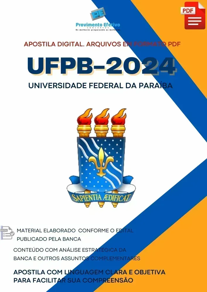 Provimento Efetivo Concursos - Apostila UFPB Assistente Social 2024