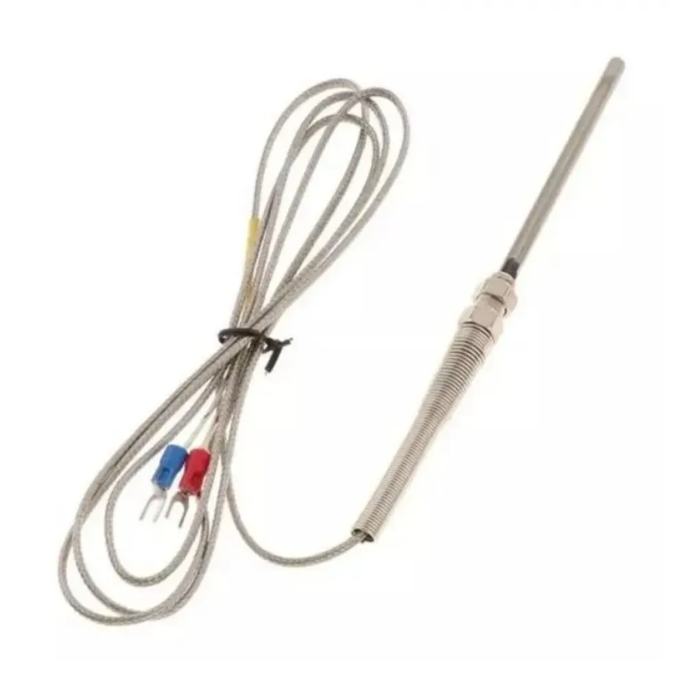 LEMAQS AUTOMACAO - SENSOR TERMOPAR TIPO K PONTA 100MM 4 METROS