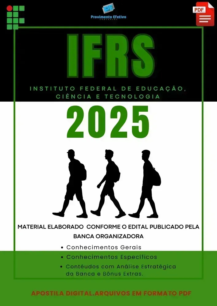 Provimento Efetivo Concursos - Apostila IFRS Pedagogia 2025