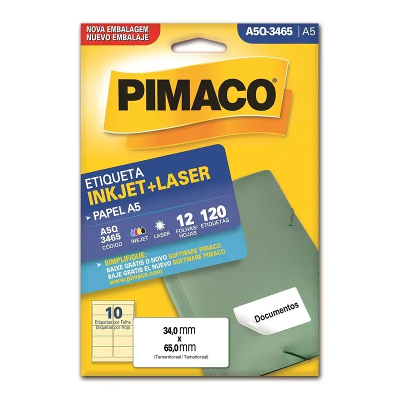 MULTIPEL - Etiqueta Pimaco A5 Q3465 c/12