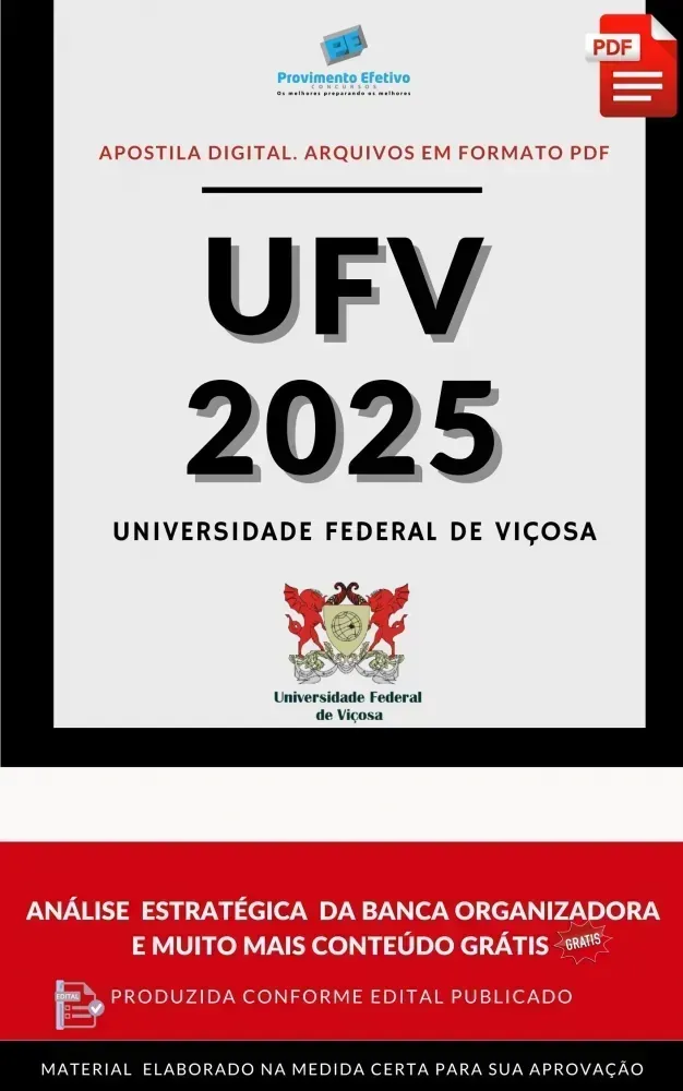 Provimento Efetivo Concursos - Apostila UFV Técnico em Assuntos Educacionais 2025