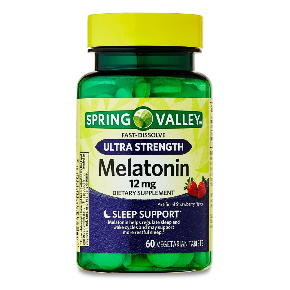 Bio Importados - MELATONINA 12mg -Fest-Dissolve 60un - SPRING VALLEY®