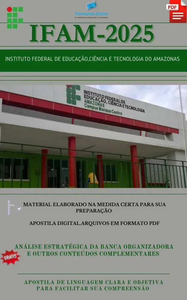 Provimento Efetivo Concursos - Apostila IFAM Enfermeiro 2025