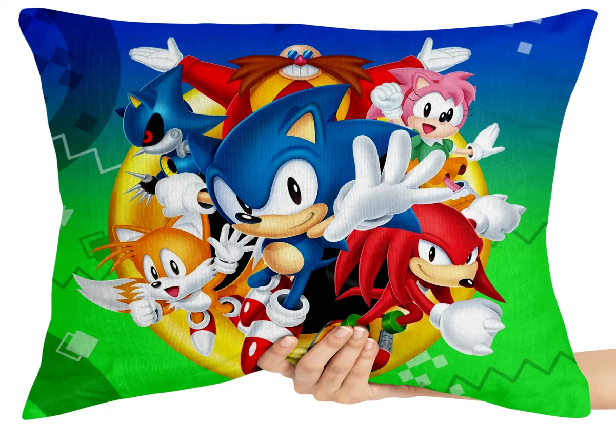 Empório Dutra - Almofada Gigante para sofá puff sala Sonic e personagens