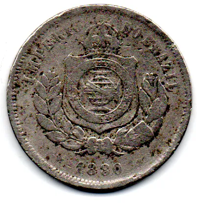 Numis Market - 1880 - 200 Réis - Moeda Brasil Império