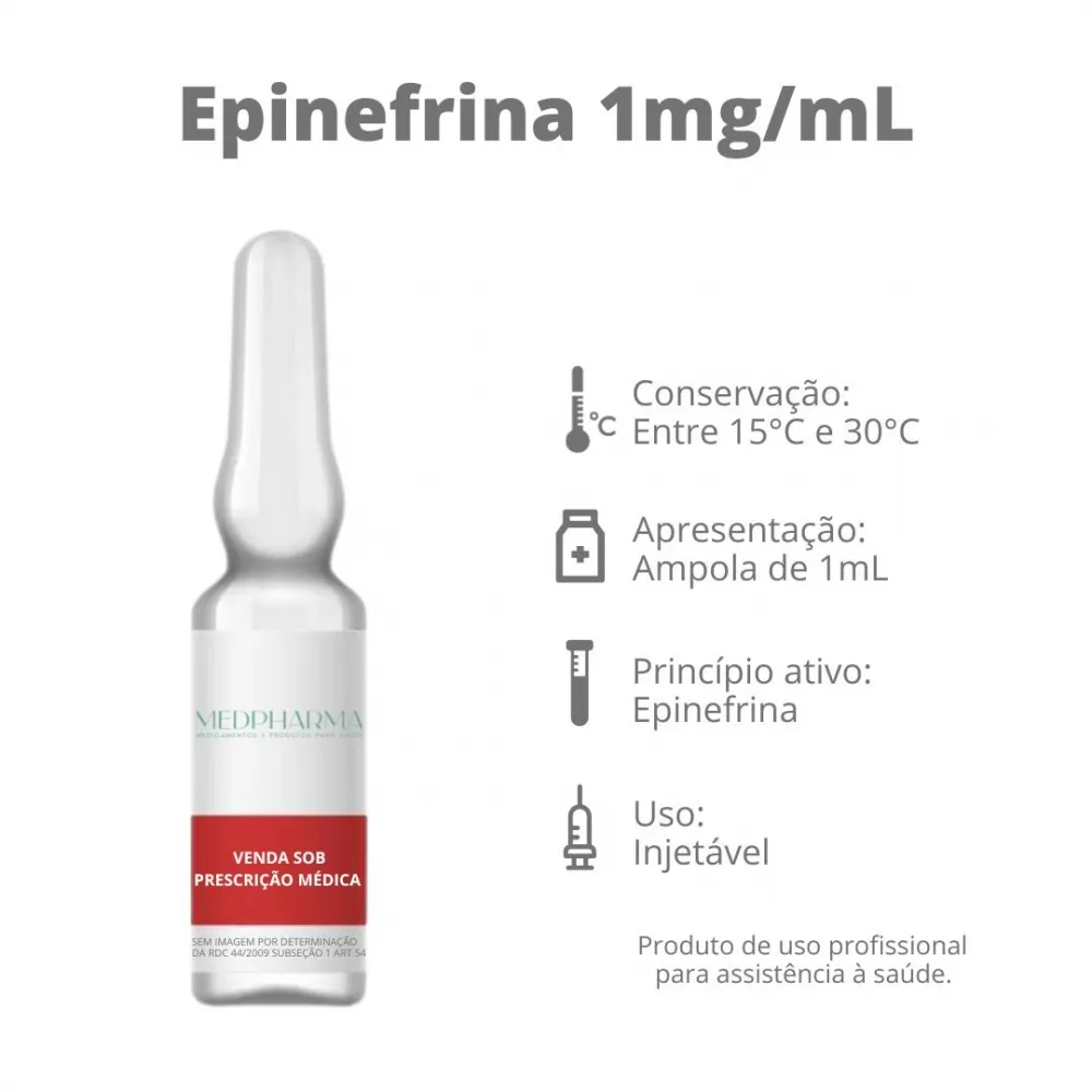 Distribuidora MedPharma - EPINEFRINA 1MG/ML - 1ML (UNIDADE)