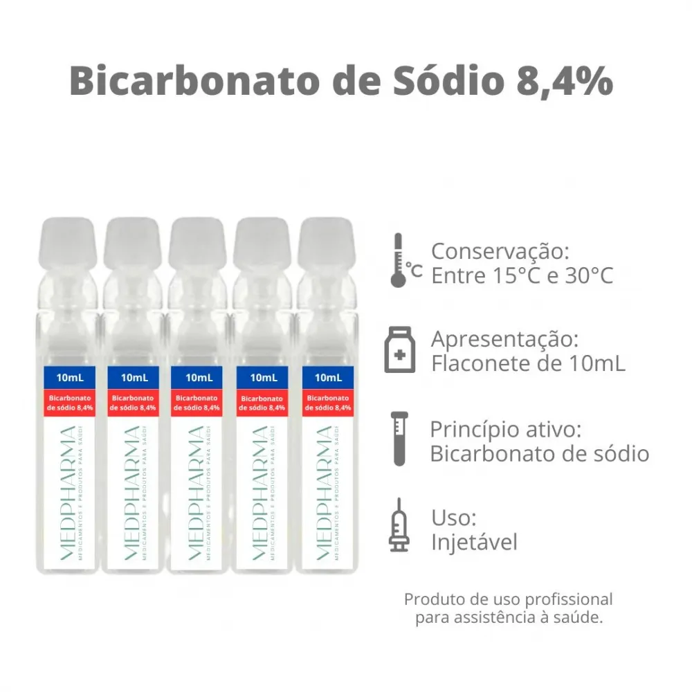 Distribuidora MedPharma - BICARBONATO DE SÓDIO 8,4% 10ML