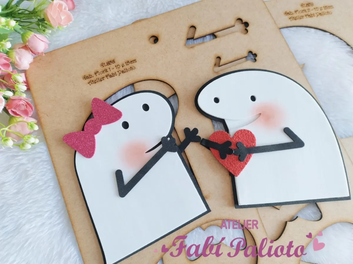 Atelier Fabi Palioto - KIT39 Gabarito de Moldes em MDF Flork 1 e 2