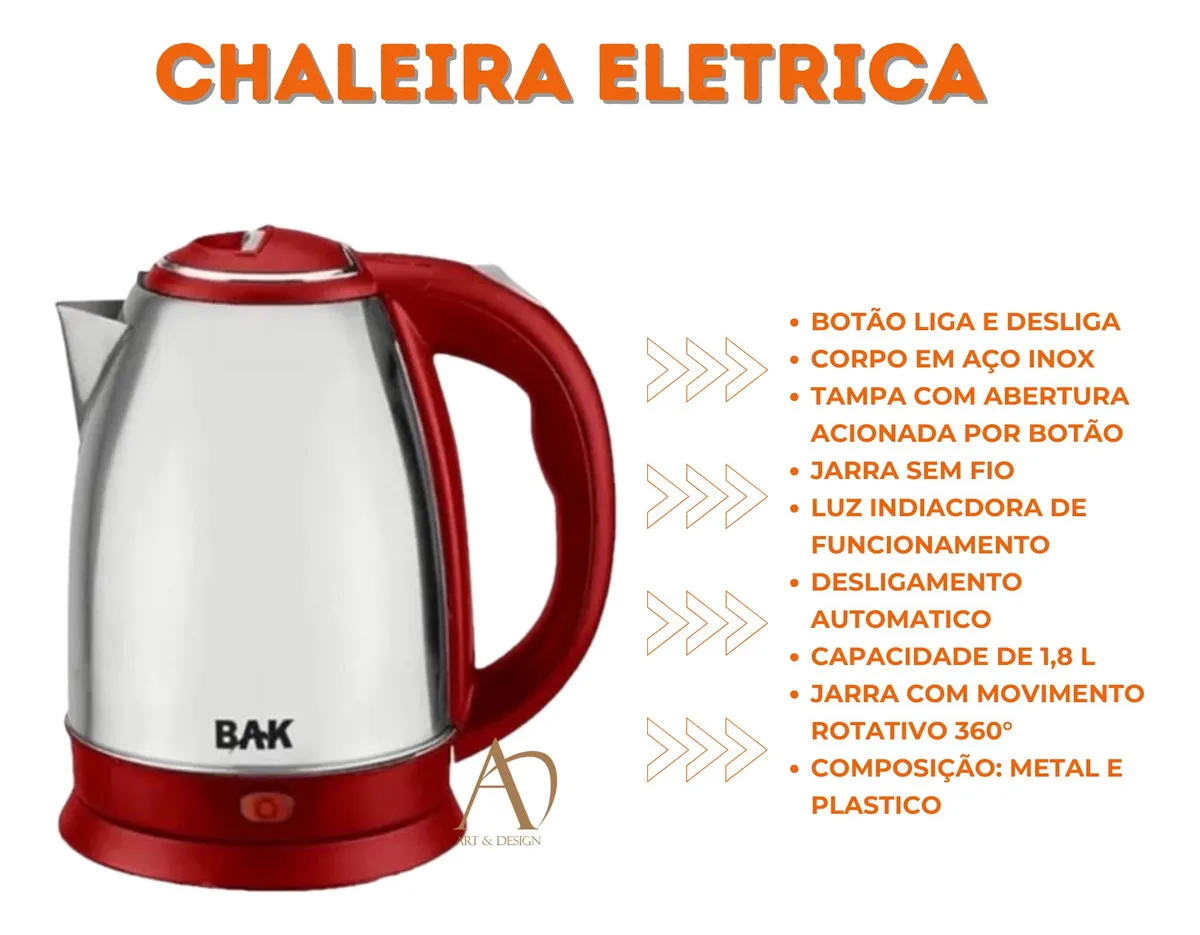 Total sublimação e Depósito das ofertas - Chaleira Elétrica Jarra ...