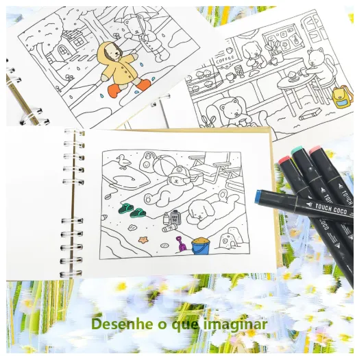 M&E Store atacado e dropshipping - Livro De Colorir Bobbie Goods Capa Dura | 50 Páginas | 420g ...