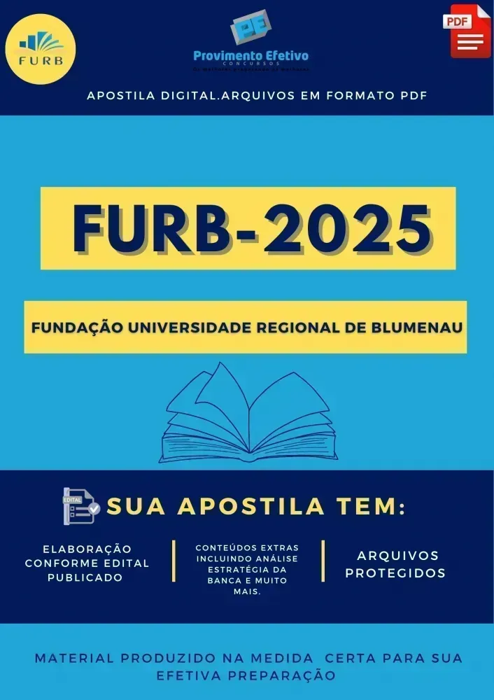 Provimento Efetivo Concursos - Apostila FURB SC 2025 Terapeuta Ocupacional